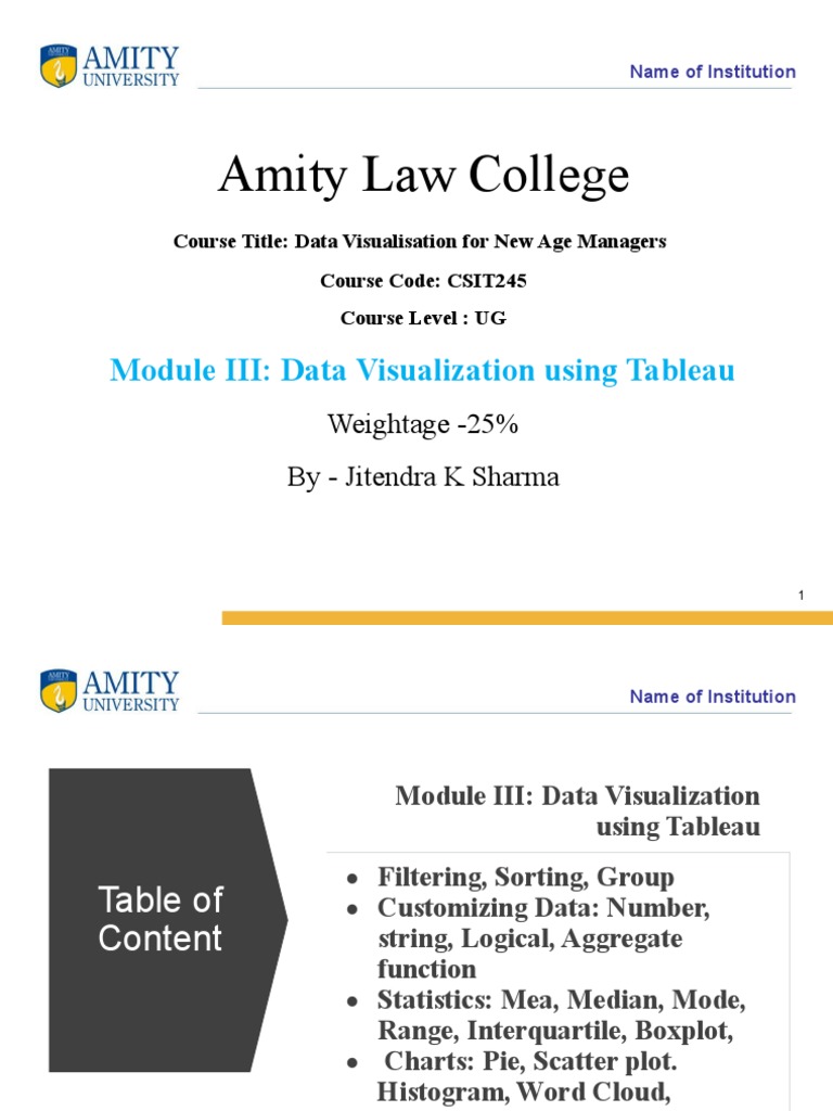 Module III Data Visualization Using Tableau v1.5 | PDF | Computing ...