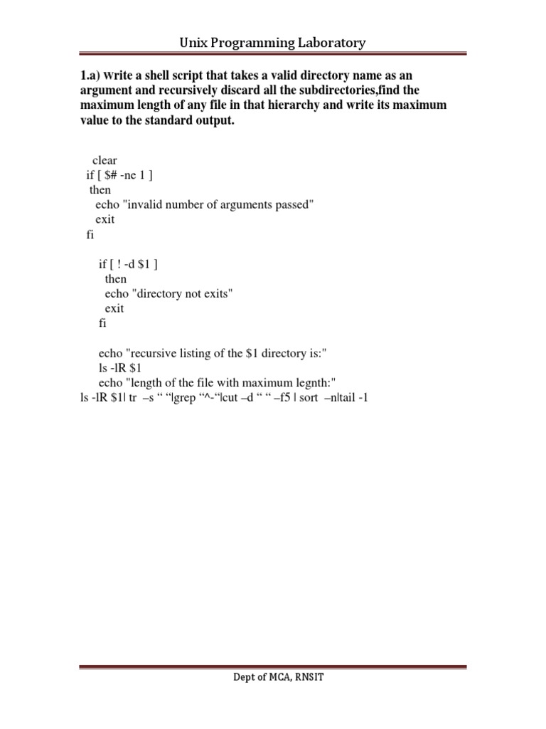Unix Lab Manual Pdf Filename Computer File 8478
