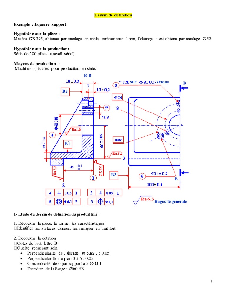 Dessin de définition et usinage mécanique | PDF | Usinage ...