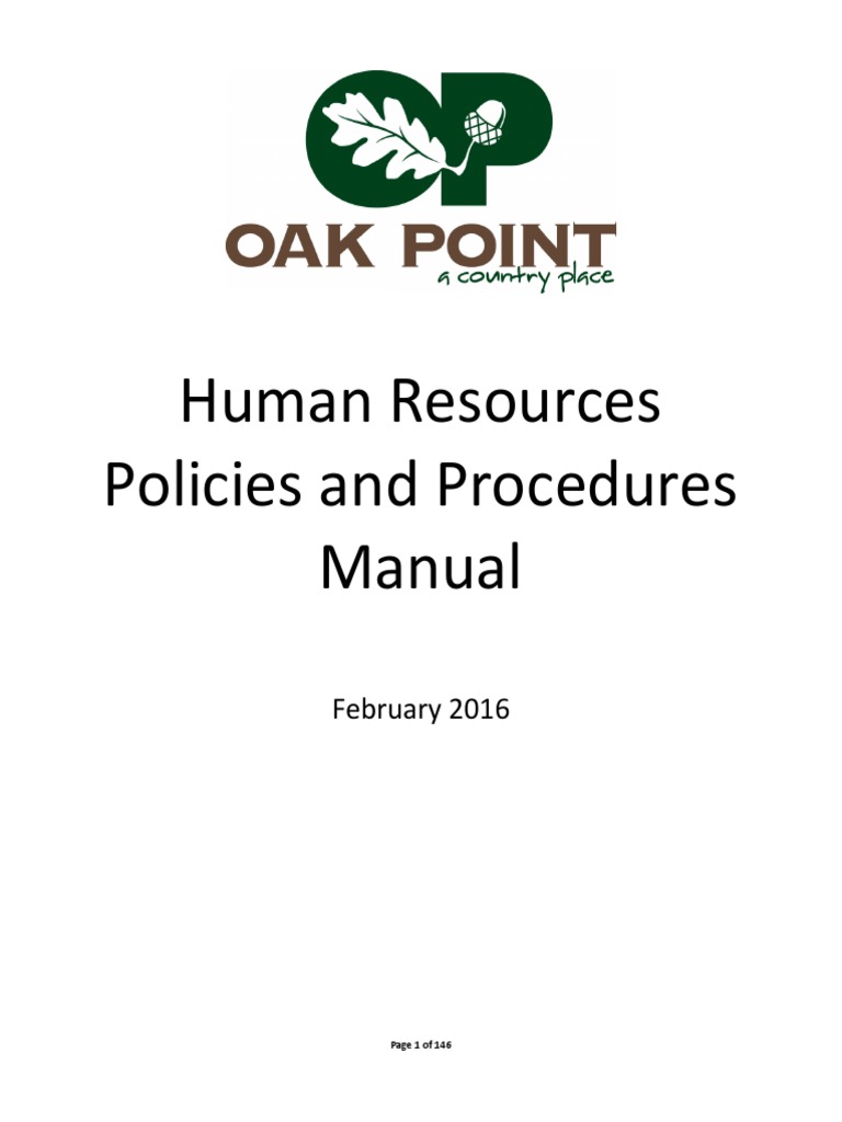 Human Resources Personnel Policy Manual PDF | PDF | Employment ...