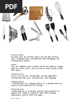 20 Kitchen Tools and Its Uses | PDF | Frying Pan | Spoon
