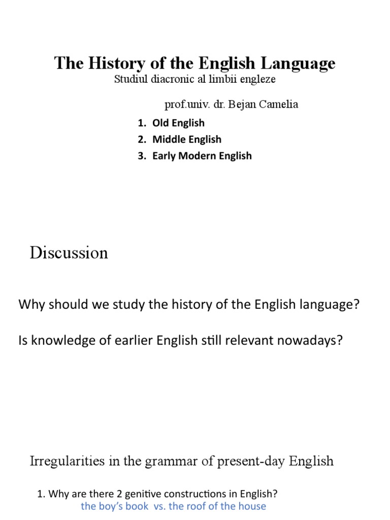 The History of The English Language | Download Free PDF | English ...