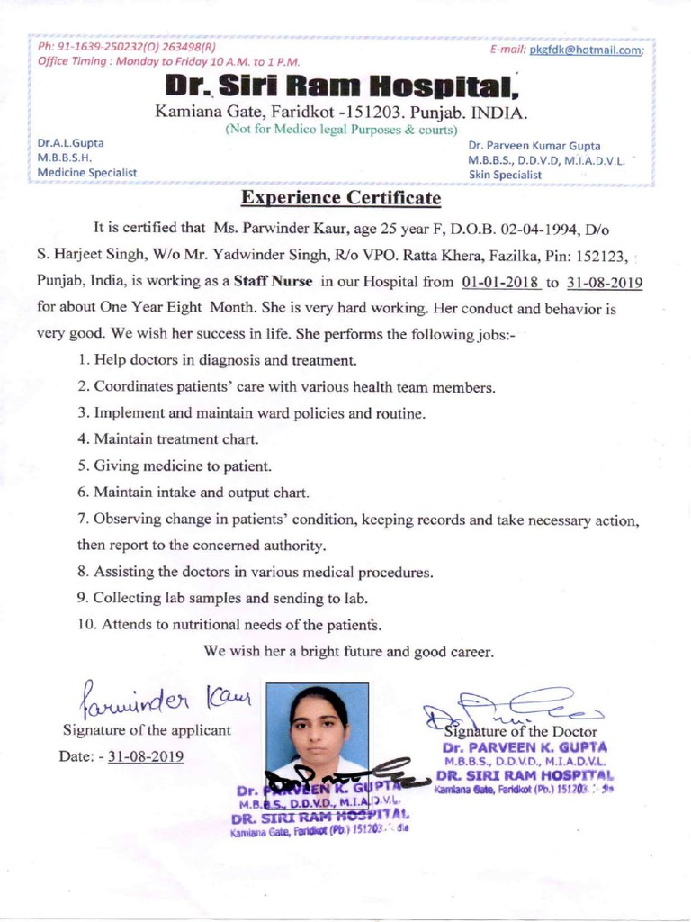 Experience Certificate | PDF