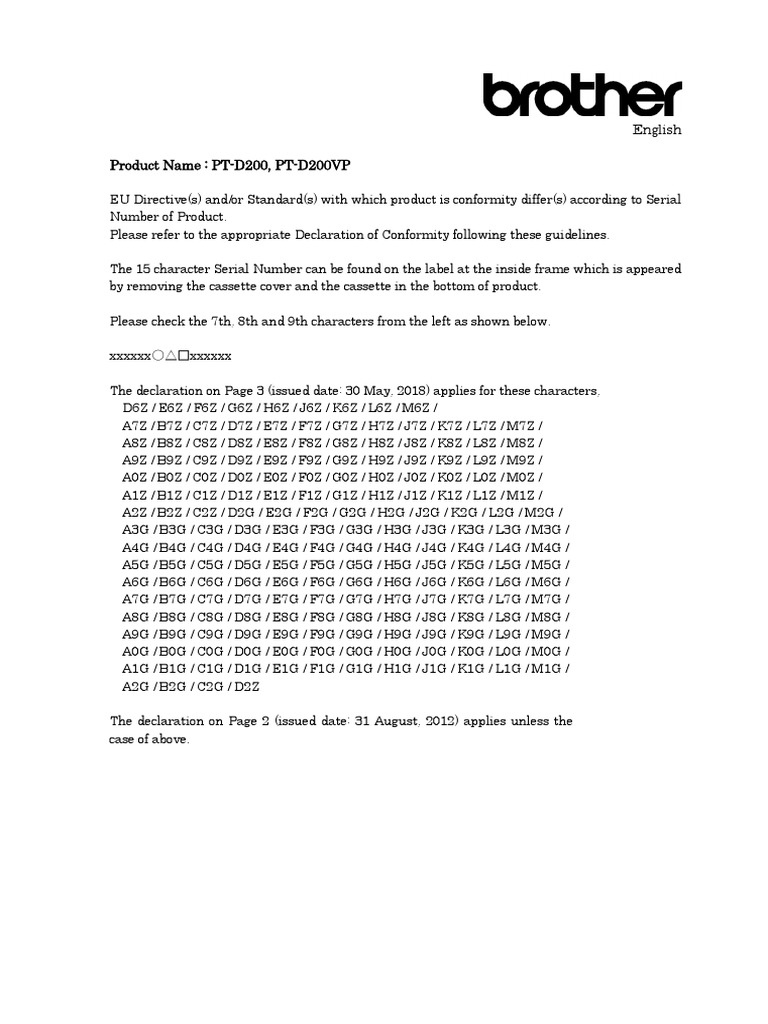 Déclaration de Conformité | PDF