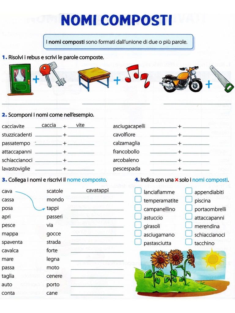 Esercizio Nomi Composti | PDF