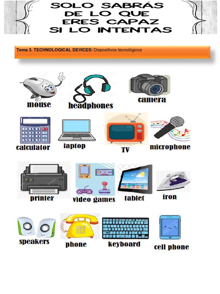 Inglés Guía 4 - Technological Devices | PDF | Juegos y actividades