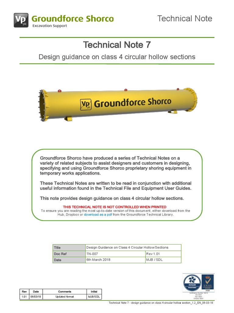 Class 4 Circular Hollow Section Design Guide | PDF | Bending | Applied ...