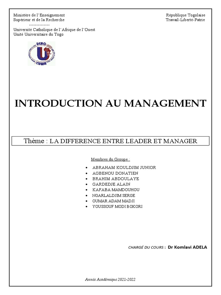 Devoir de Groupe | PDF | Direction | Business