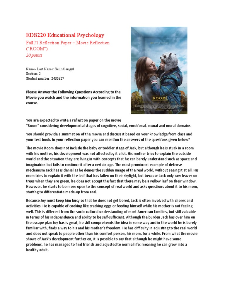 Movie Reflection | PDF | Psychology | Cognition