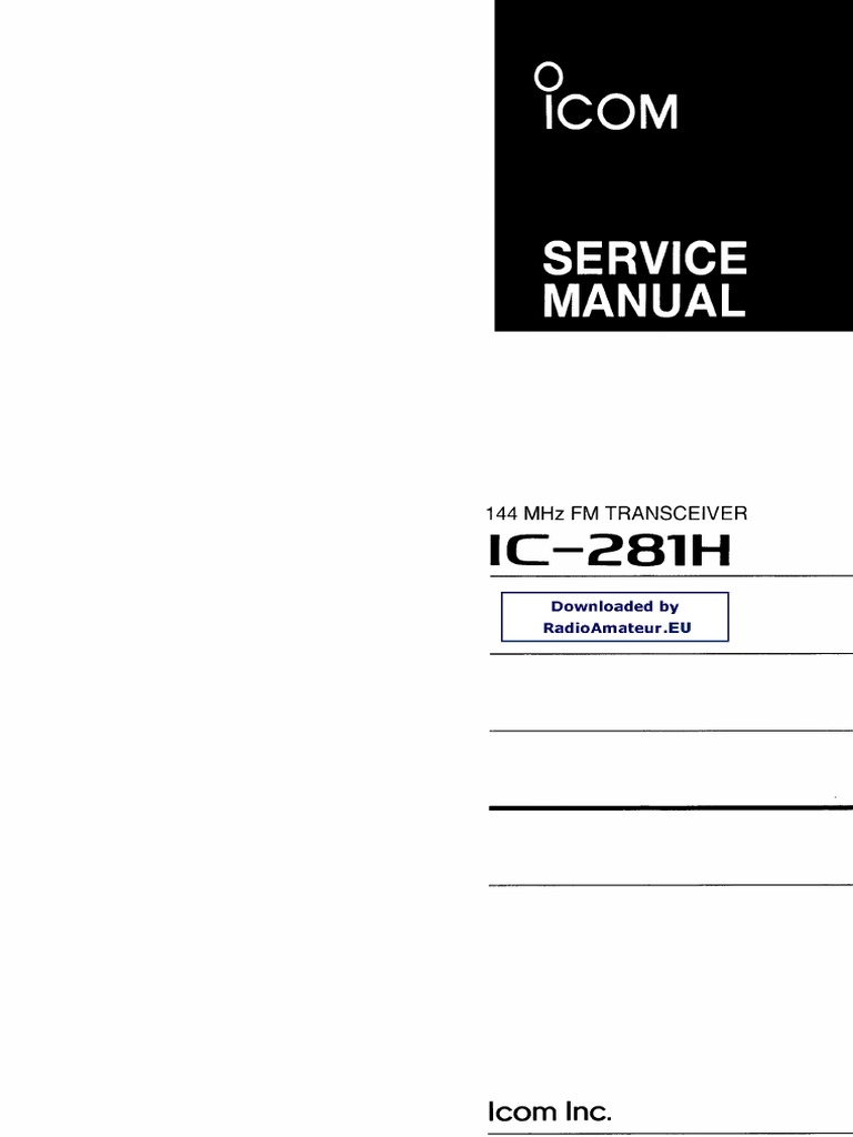 Icom Ic-281h SM | PDF