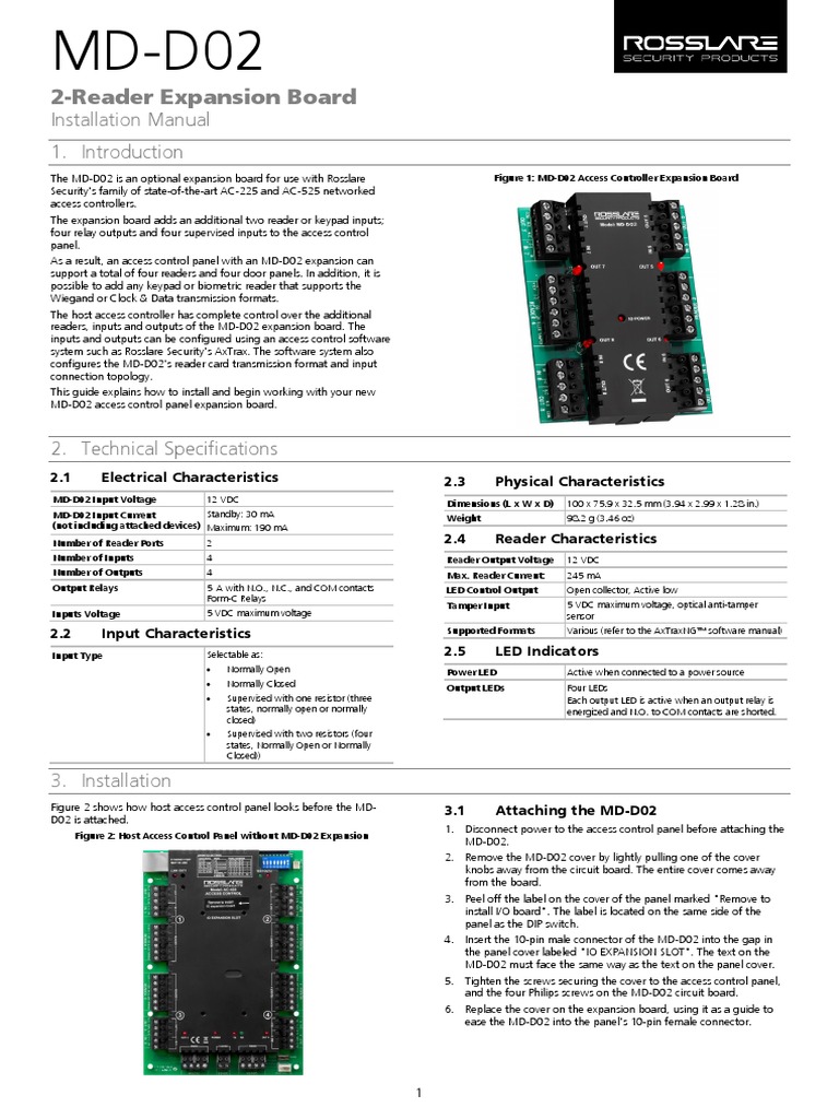 MD-D02 Installation Manual v02 - 200514 - English | PDF | Switch ...