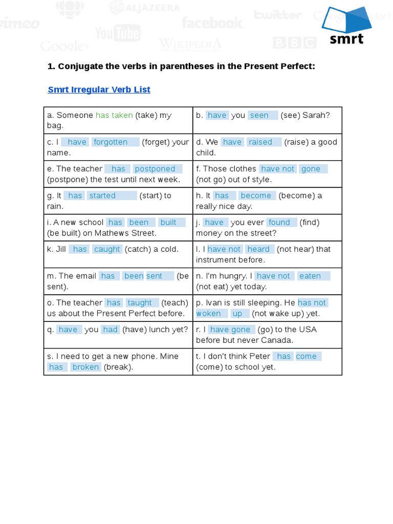 Copia de ENGL120 Grammar 7 1 Present Perfect Indefinite Past | PDF