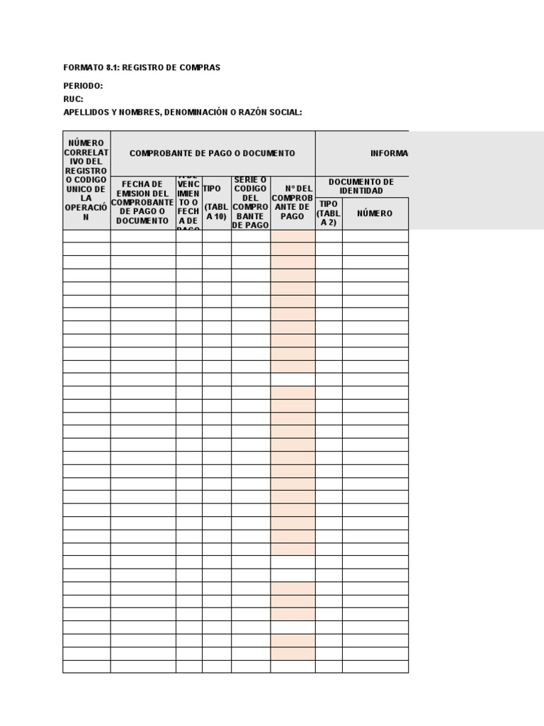 Registro de Compras | PDF