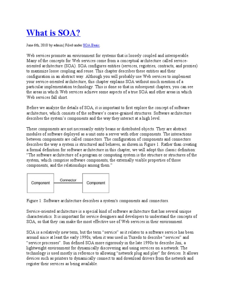 What Is SOA | PDF | Service Oriented Architecture | Web Service