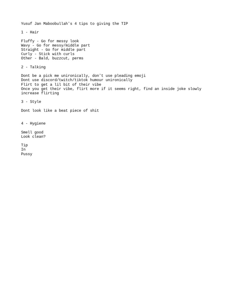 4 Tips To Giving The TIP | PDF