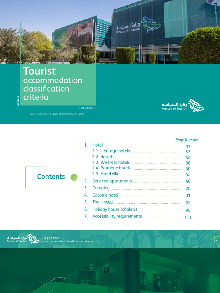 Hotel Accommodation Classification Criteria | PDF | Elevator | Bed