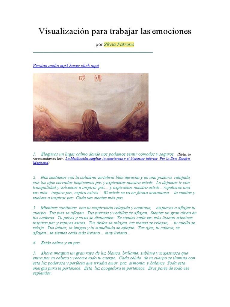Visualización para sanar emociones | PDF | Amor