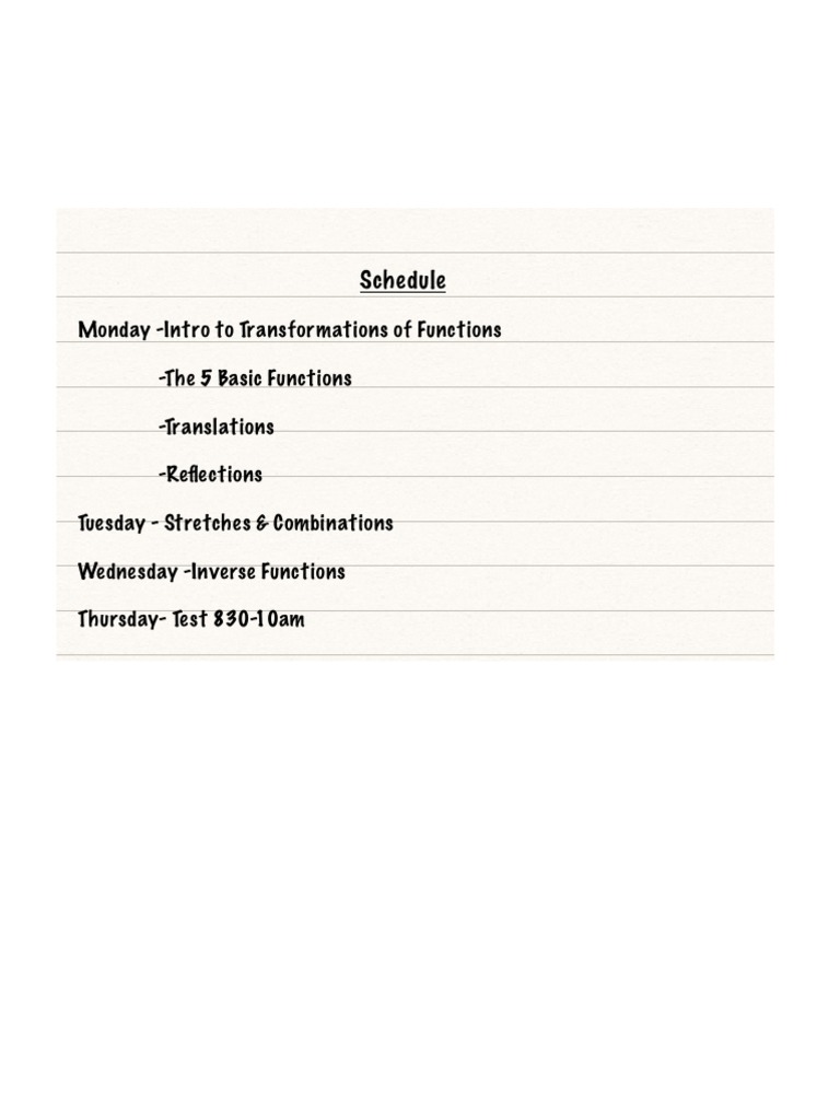 Transformations of Functions: An Introduction to Translations | PDF ...