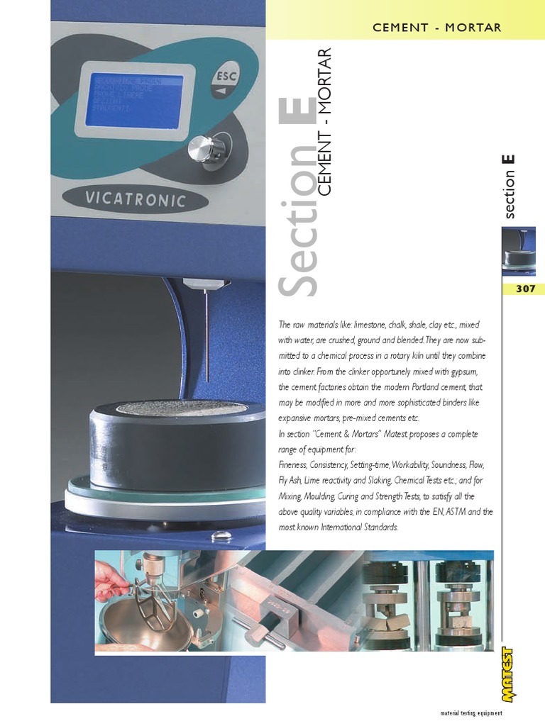 Cement and Mortar Testing Equipment | PDF | Pressure Measurement | Cement