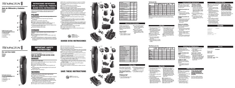 Manual ESP Remington PG6025 | PDF