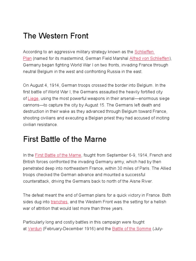The Western Front: Schlieffen Plan Alfred Von Schlieffen | Download ...