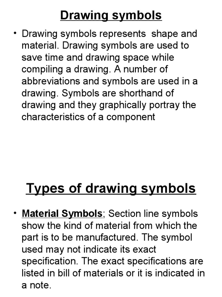 Drawing Symbols | PDF | Engineering Tolerance | Angle