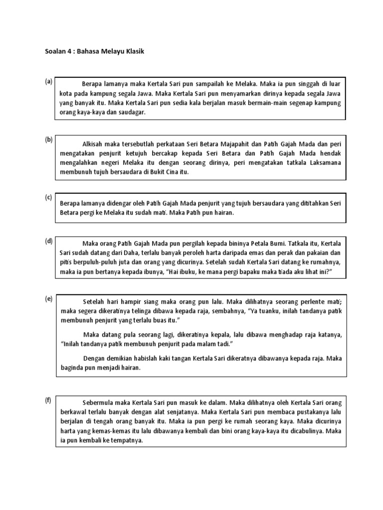 BM Klasik Latihan Kelas | PDF