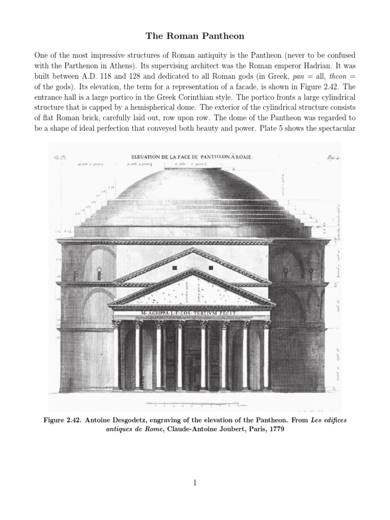 The Roman Pantheon | PDF | Dome | Concrete