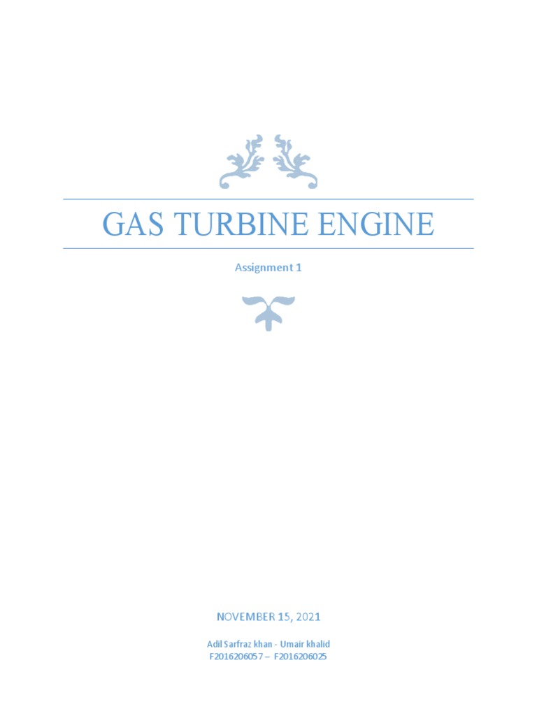 Gte - Assignment - 1 P | PDF | Gas Turbine | Engines
