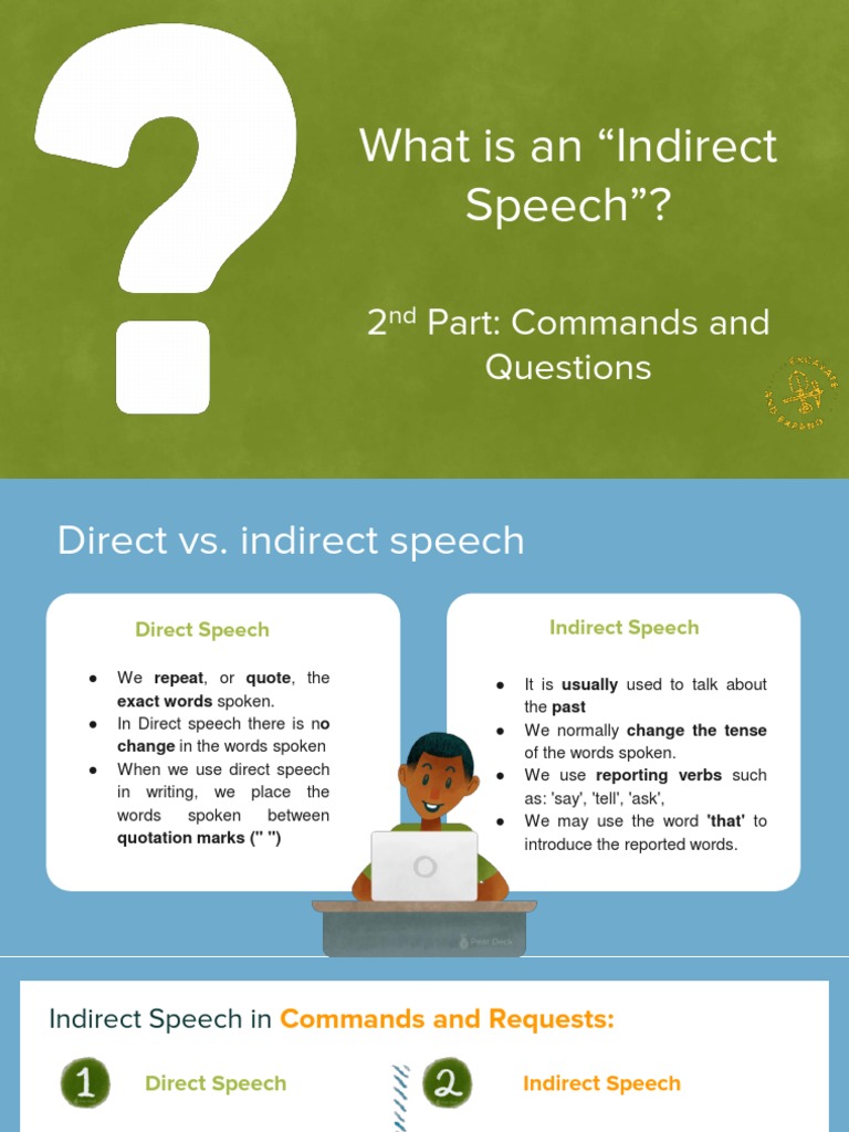 Indirect Speech - Commands and Questions | PDF | Language Families ...