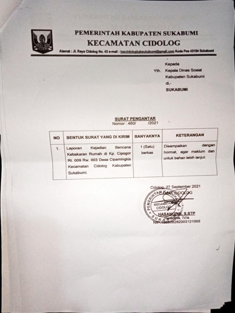 Contoh Laporan Bencana Kebakaran | PDF