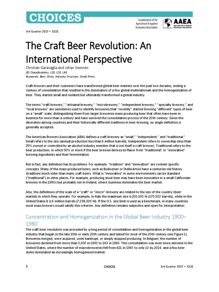 The Craft Beer Revolution An | PDF | Brewery | Beer