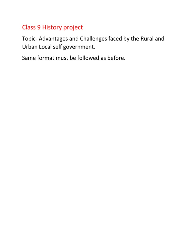 Class 9 History Project | PDF