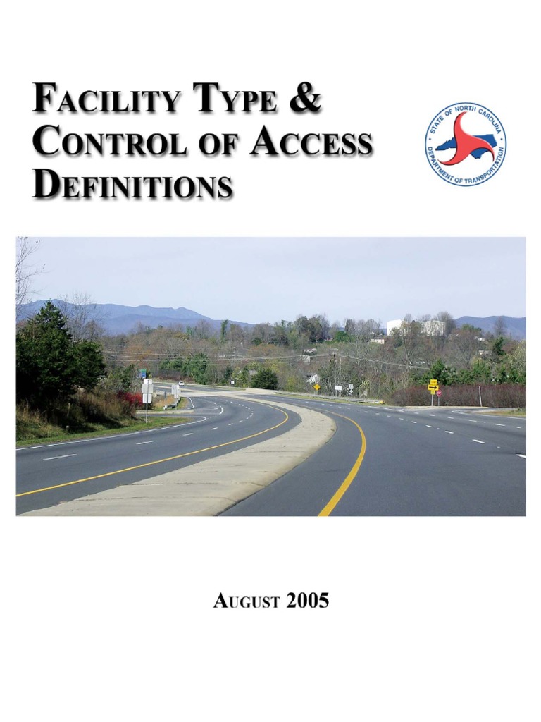 NCDOT Facility Types & Access Definitions | PDF | Controlled Access ...