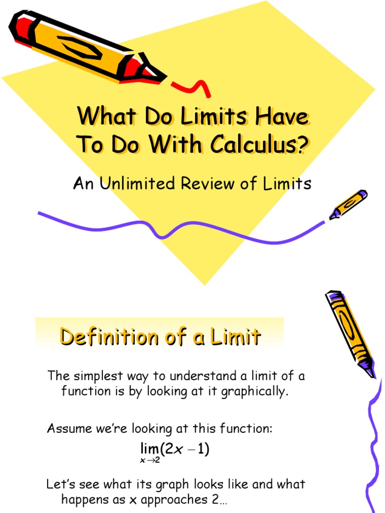 What Do Limits Have To Do With Calculus?: An Unlimited Review of Limits ...