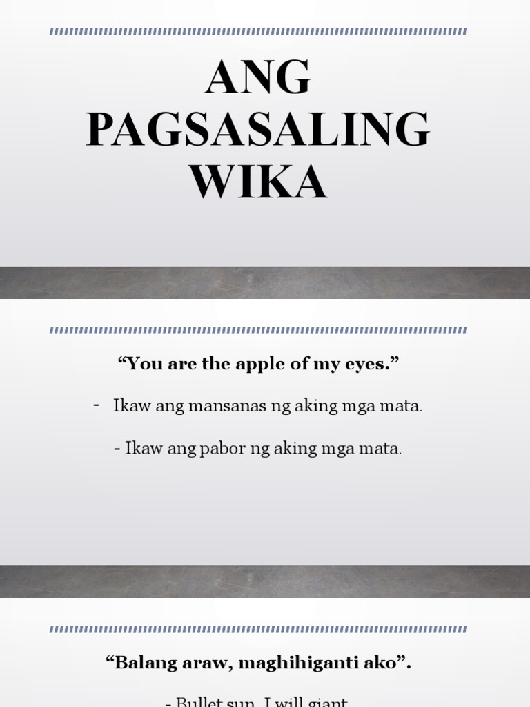 III. Pagsasalin | PDF