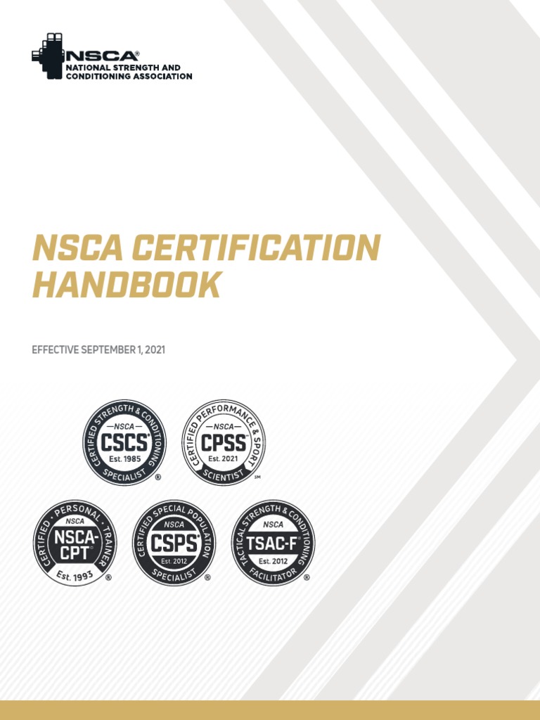 Nsca Certification Handbook 2021 | PDF | Test (Assessment) | Personal ...