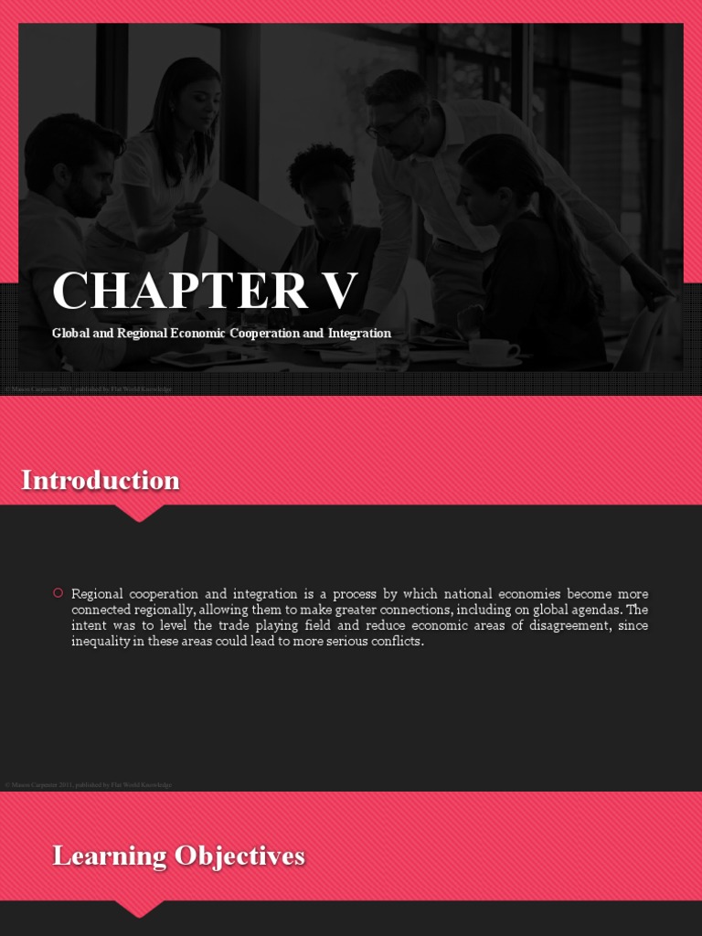 Chapter V Global And Regional Economic Cooperation Nd Integration
