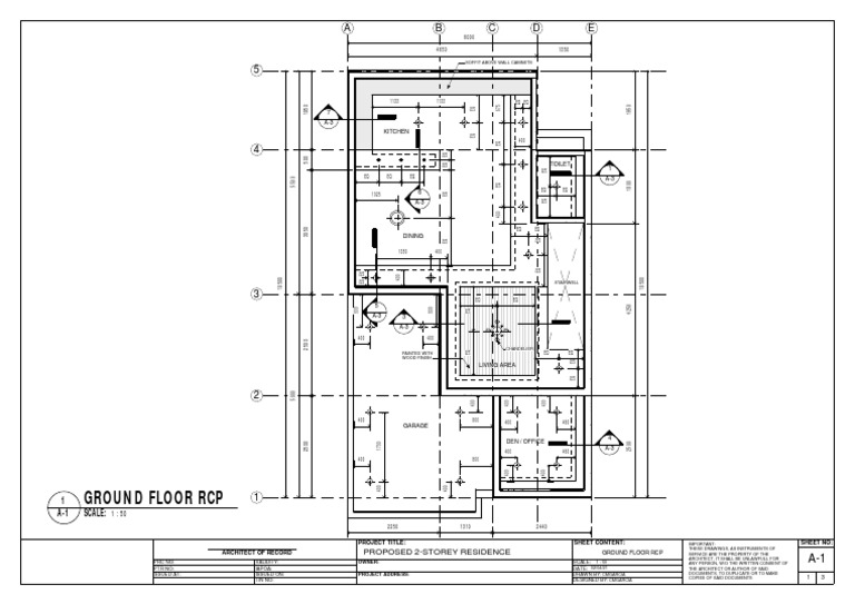 PROJECT RCP NPG Sheet A 1 GROUND FLOOR REFLECTED CEILING PLAN | PDF ...