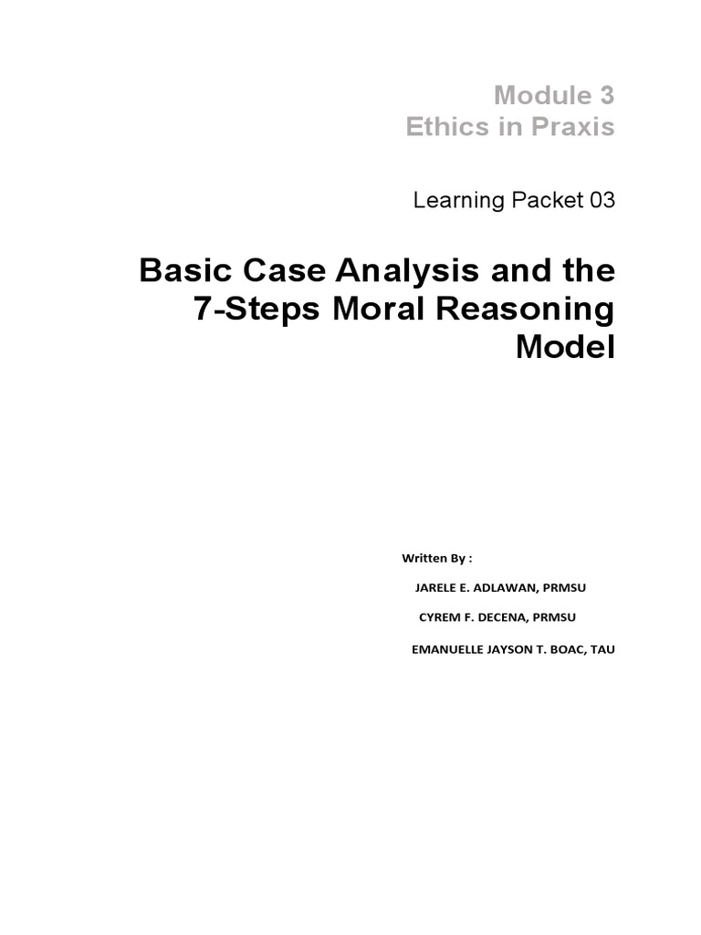 LM3 - LP3 Moral Reasoning Model | PDF | Reason | Morality