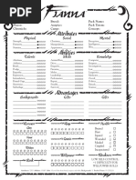 Werewolf Character Sheet Template | PDF | Leisure | Sports