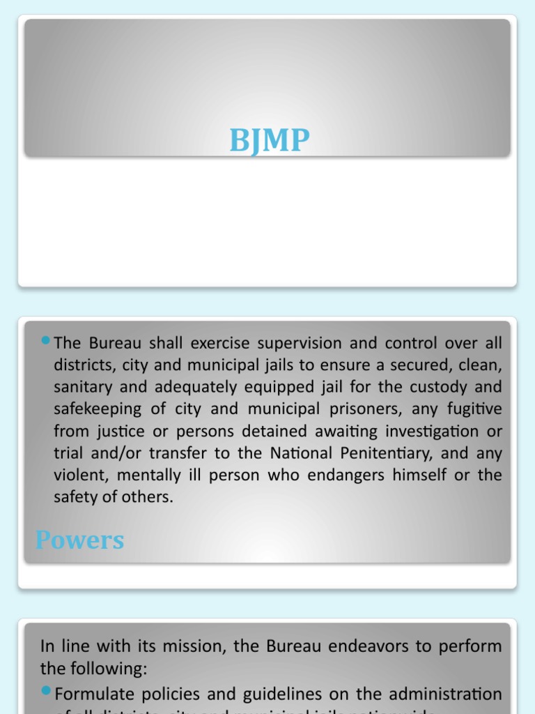 4 - BJMP | PDF | Prison | Inspector