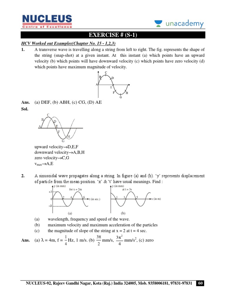 Wave On String - Exe With Sol | PDF | Waves | Wavelength
