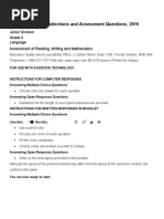 OSSLT Opinion Essay Scoring Guide | PDF | Homework | Essays