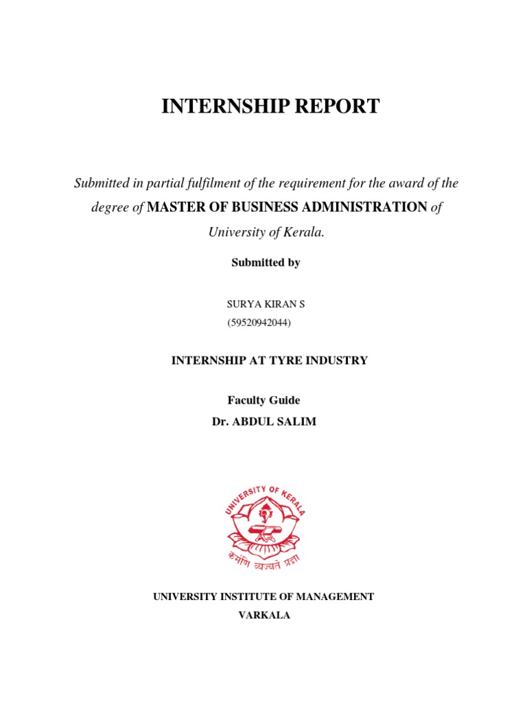 Internship Report1 | PDF | Swot Analysis | Tire