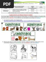 Actividades sobre Animales: Carnívoros y Omnívoros | PDF