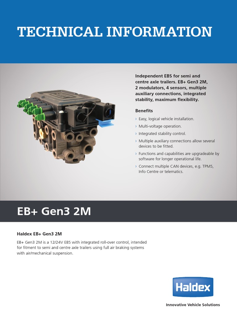 Technical Information: EB+ Gen3 2M | PDF | Semi Trailer Truck | Vehicle ...
