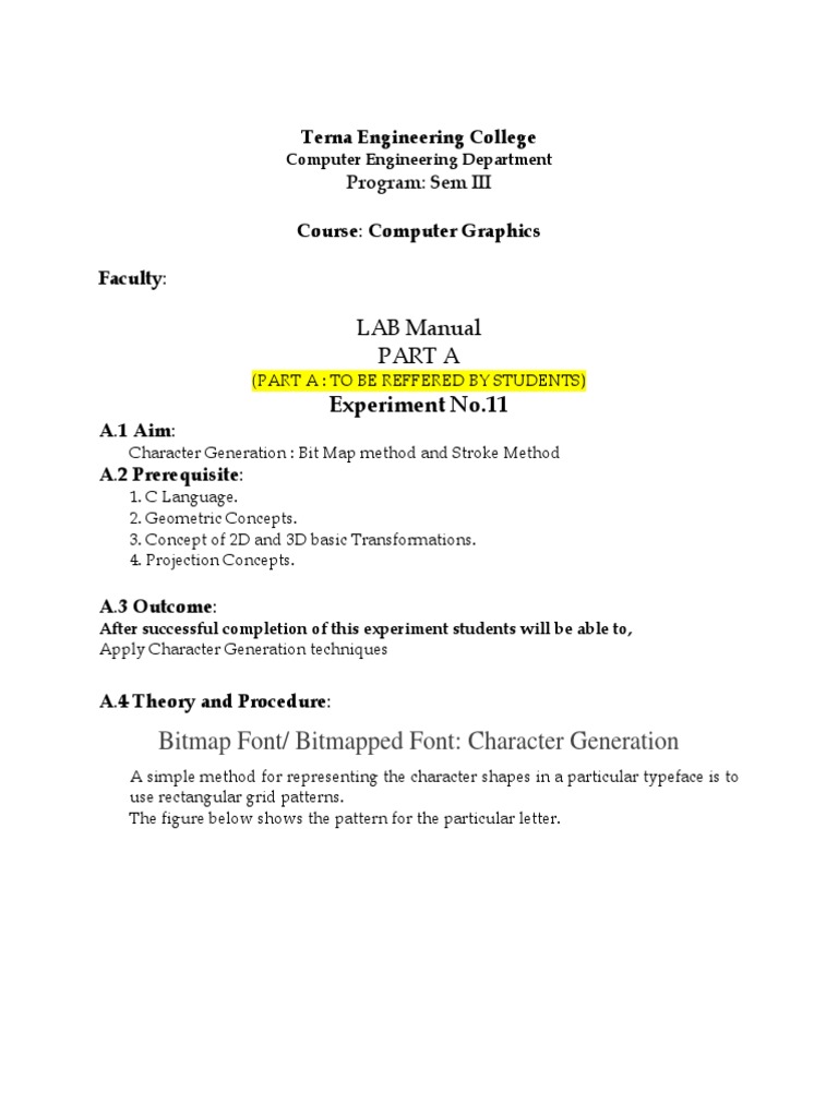 CG Exp11 C28 | PDF | Typefaces | Computer Engineering