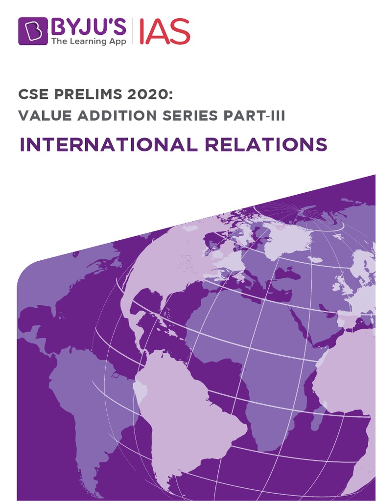 International Relation Byjus PDF | PDF | International Relations