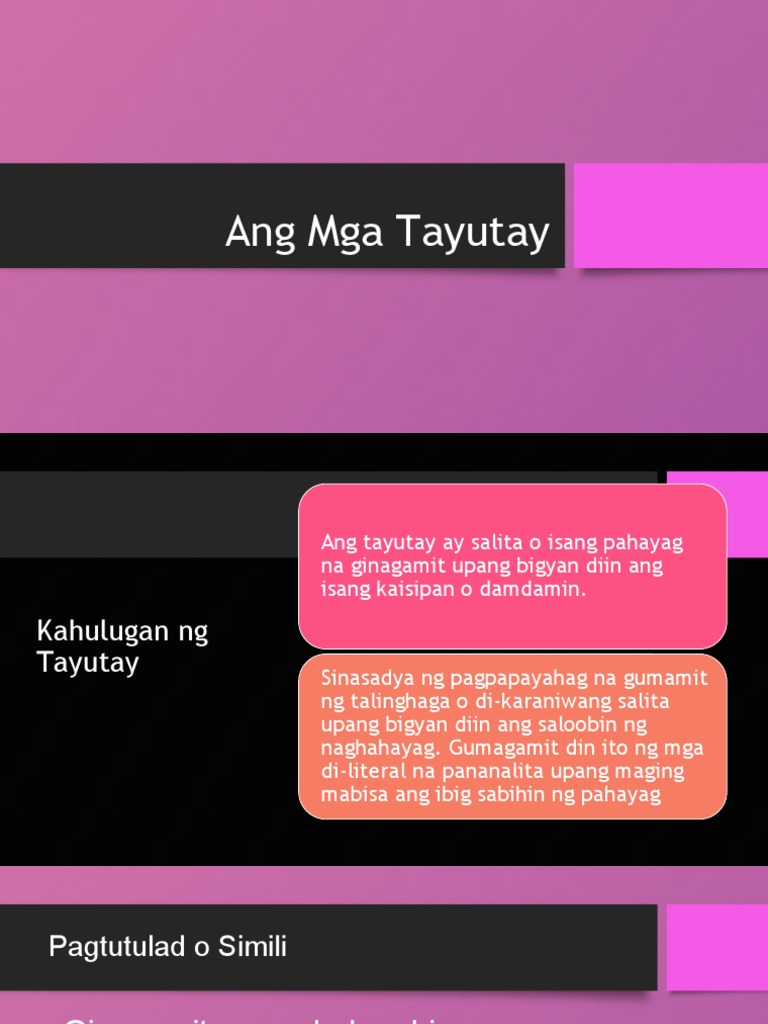 Ang Mga Tayutay p3 | PDF